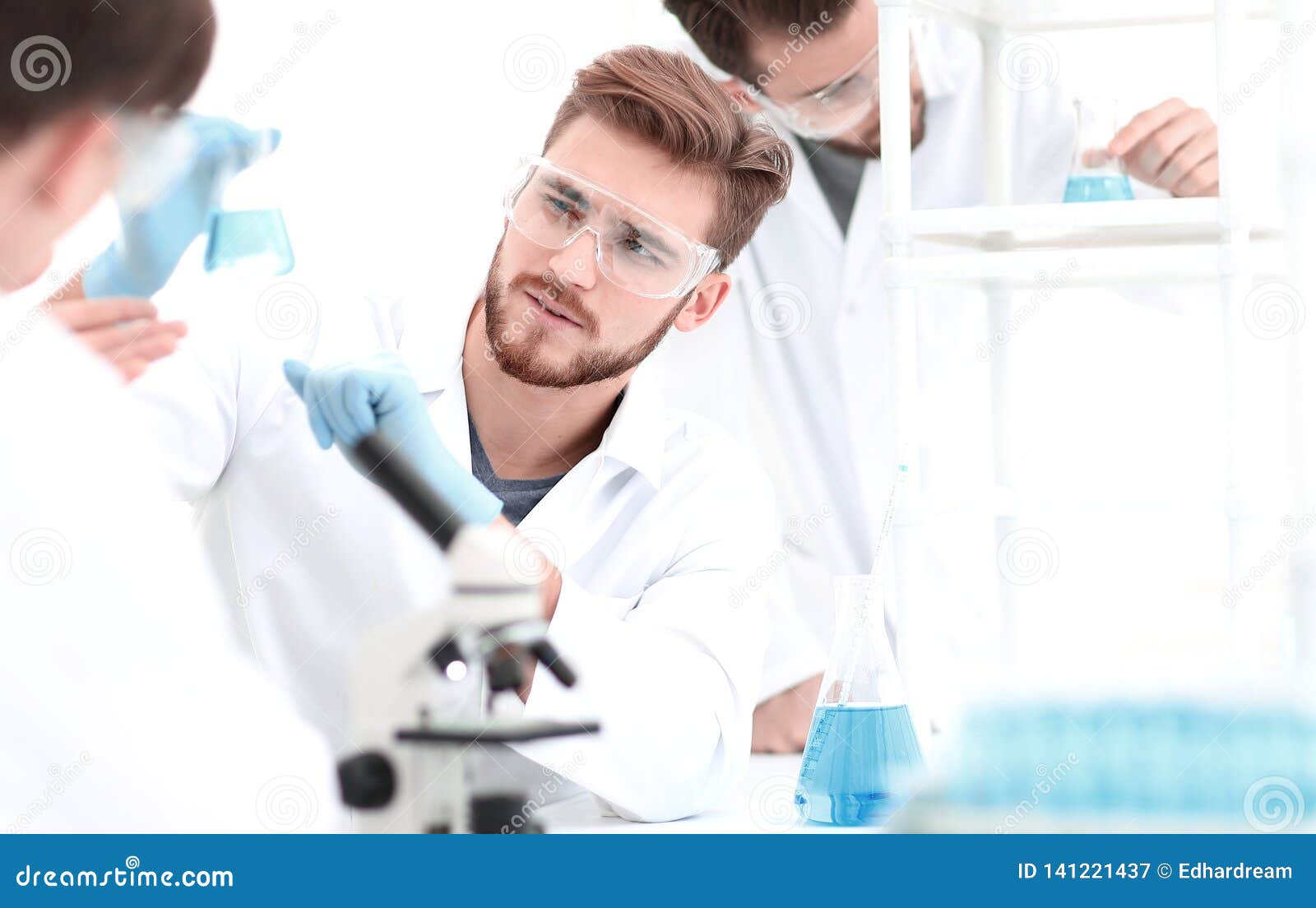 Background Image Science Team in the Lab Stock Image - Image of ...