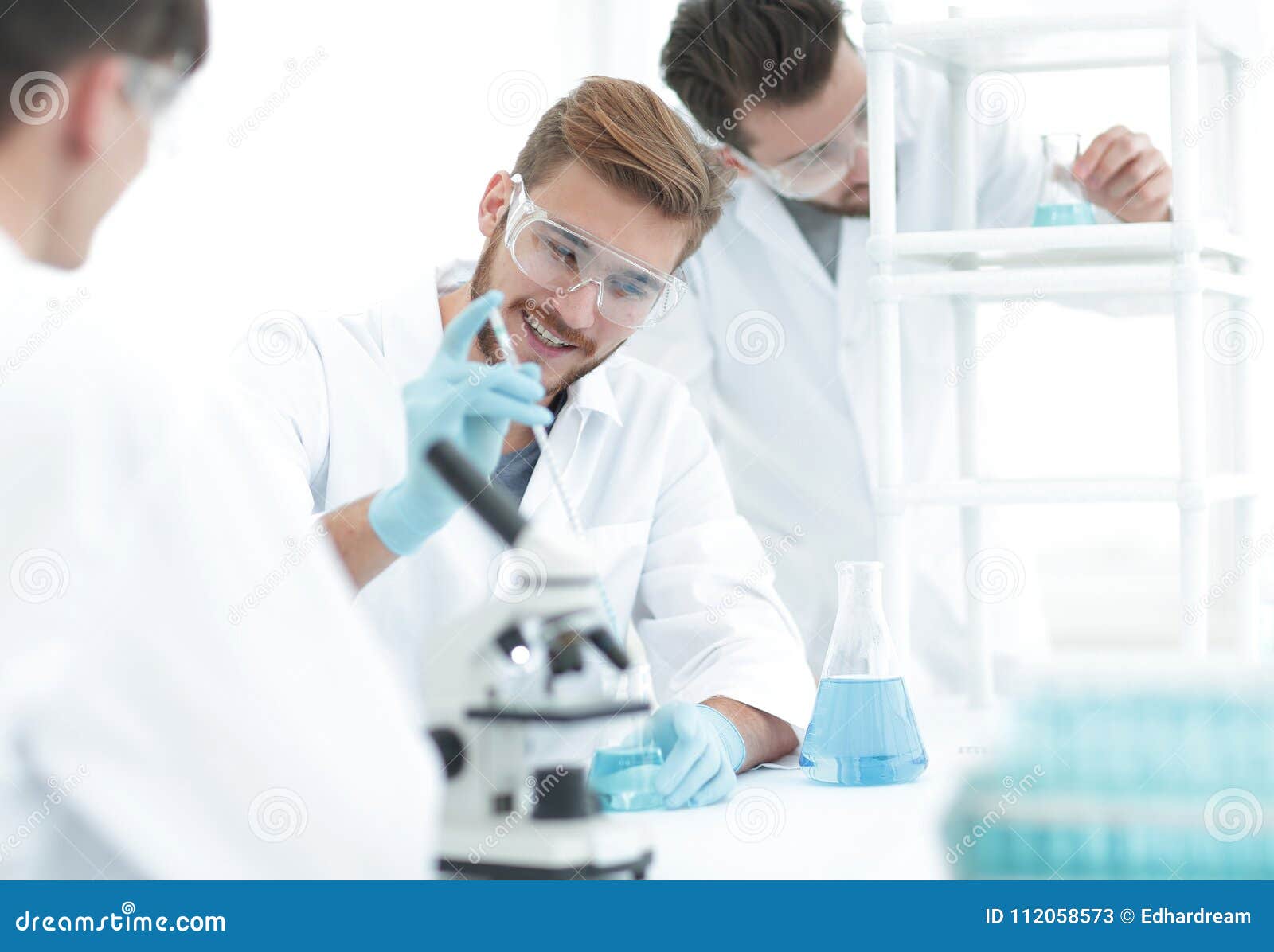 Background Image Science Team in the Lab Stock Image - Image of ...