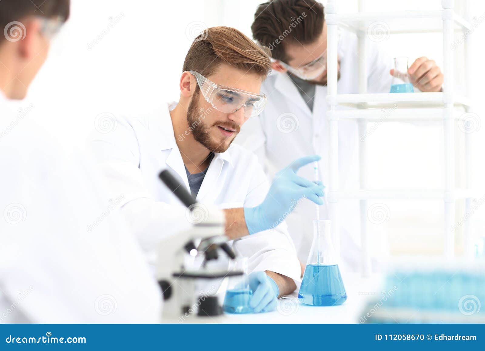 Background Image Science Team in the Lab Stock Photo - Image of ...