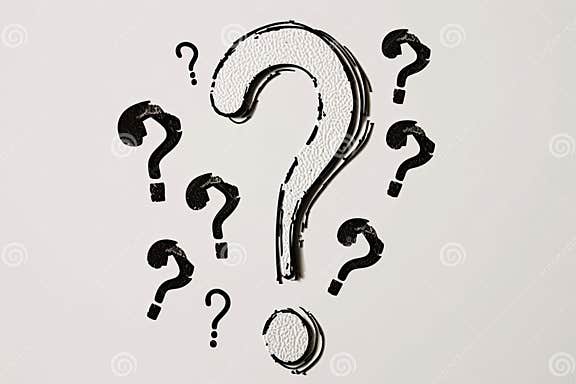 Many Question Marks on a Beige Background Stock Illustration ...