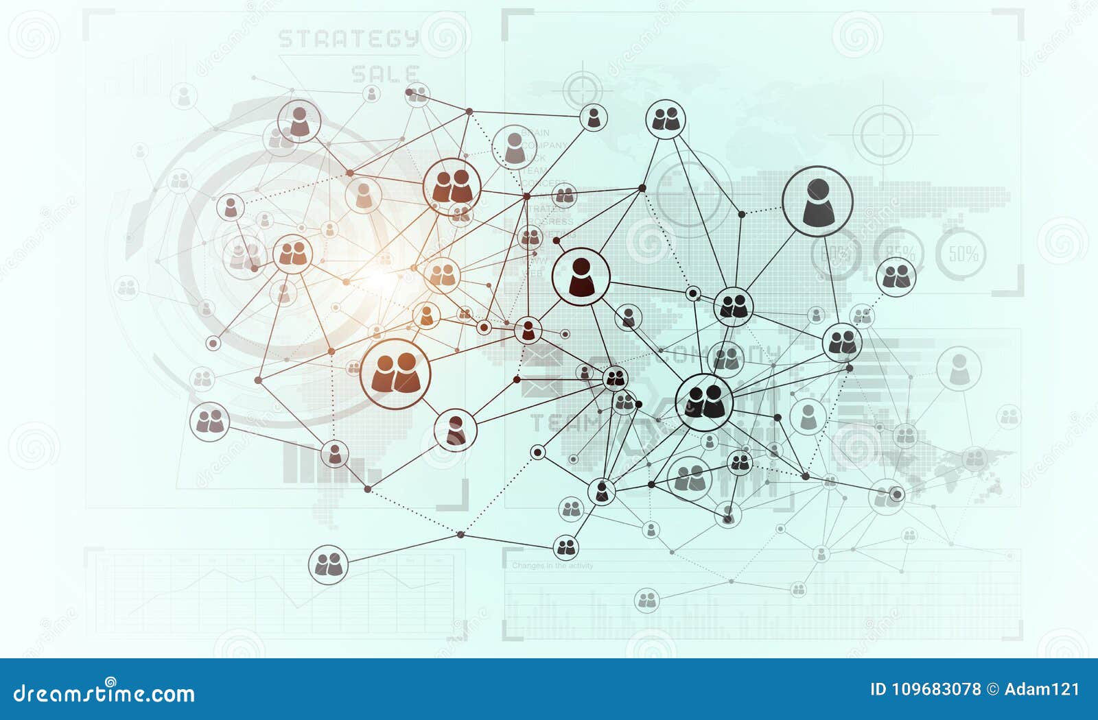 Lines and Dots As Networking Idea Drawn on White Background Stock ...