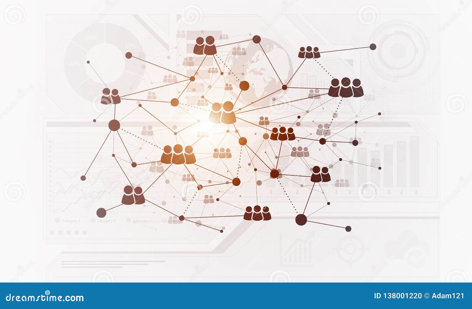 Lines and Dots As Networking Idea Drawn on White Background Stock Photo ...