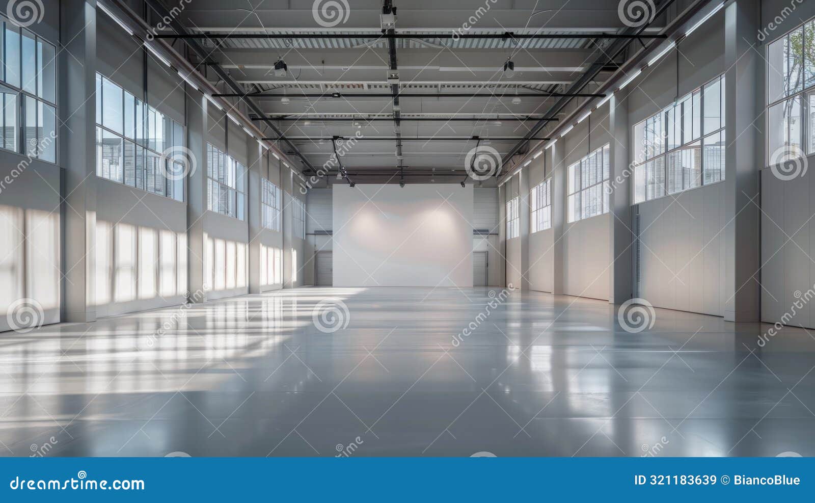 Background Image of Spacious Empty Garage Interior with Natural ...