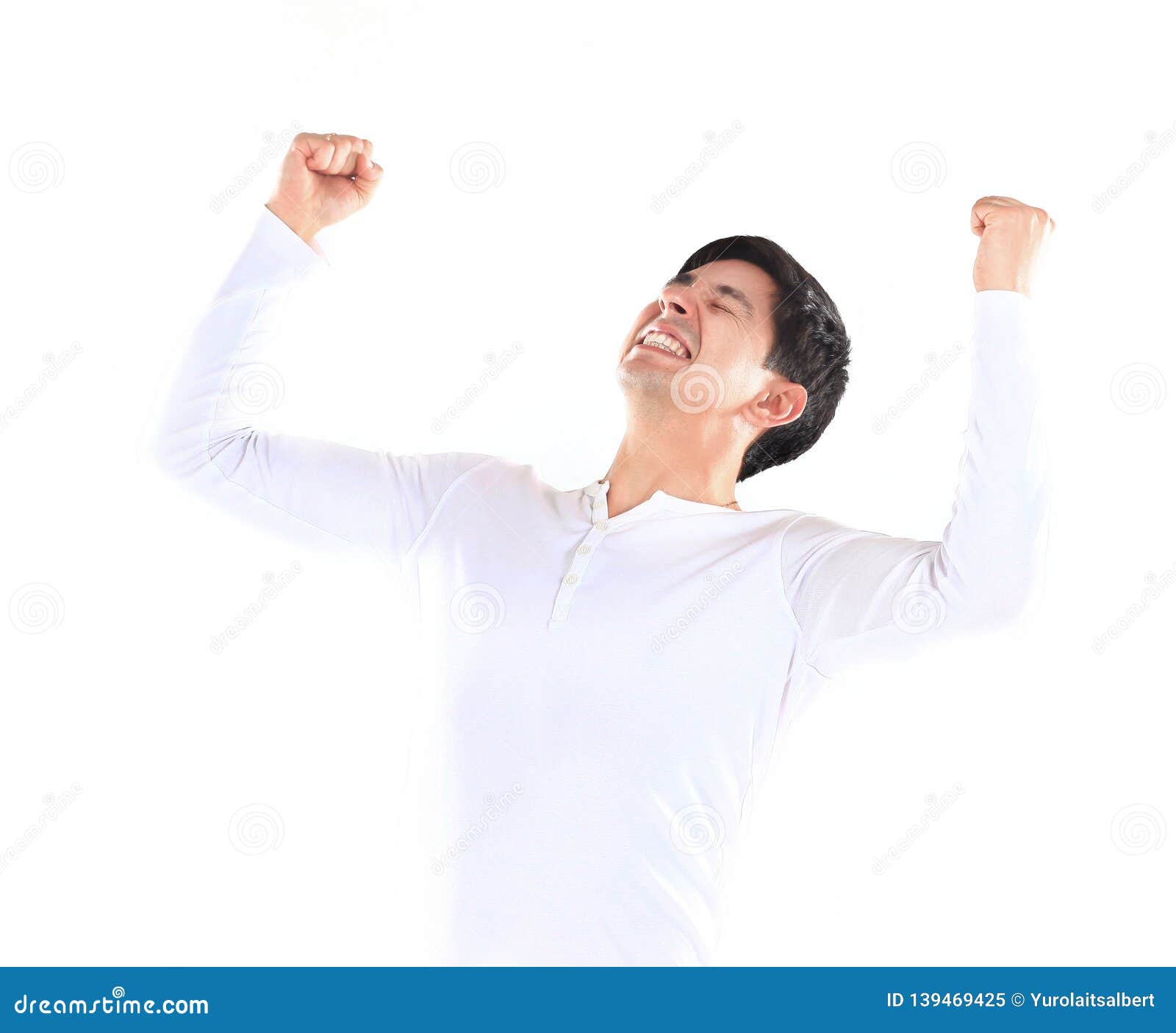 Background Image. a Very Happy Young Man. on a White Background Stock ...