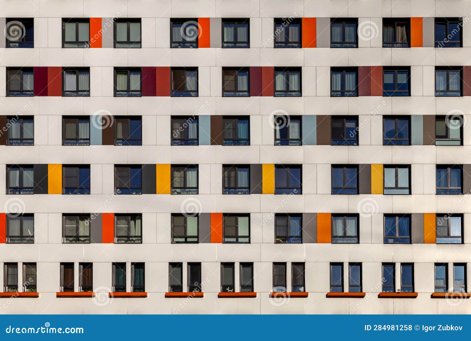 Background Image Wall of a Modern High-rise Building with Windows and ...