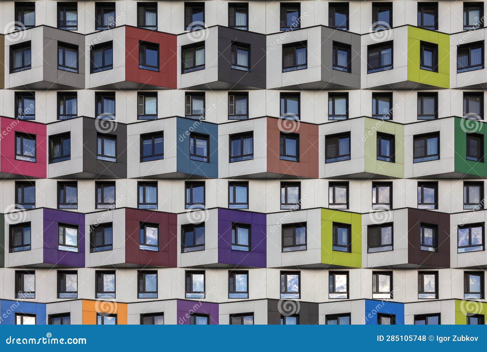 Background Image - the Wall of a Modern Multi-storey Building with ...