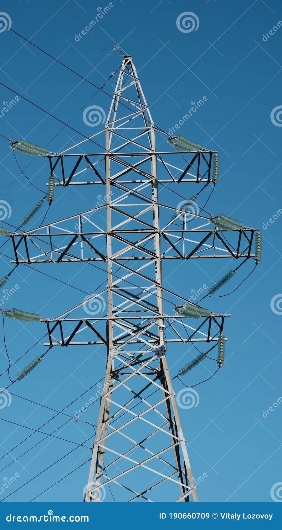 Electric Pole with Wires in the Countryside Stock Image - Image of ...