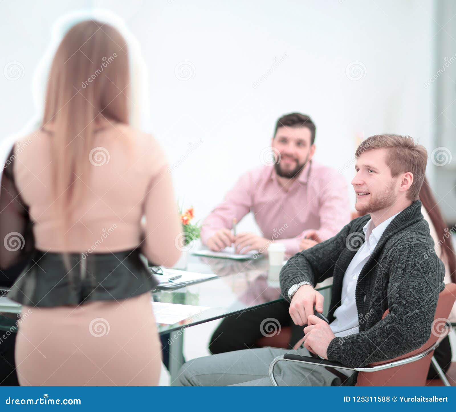 Background Image of the Working Meeting in the Office Stock Photo ...