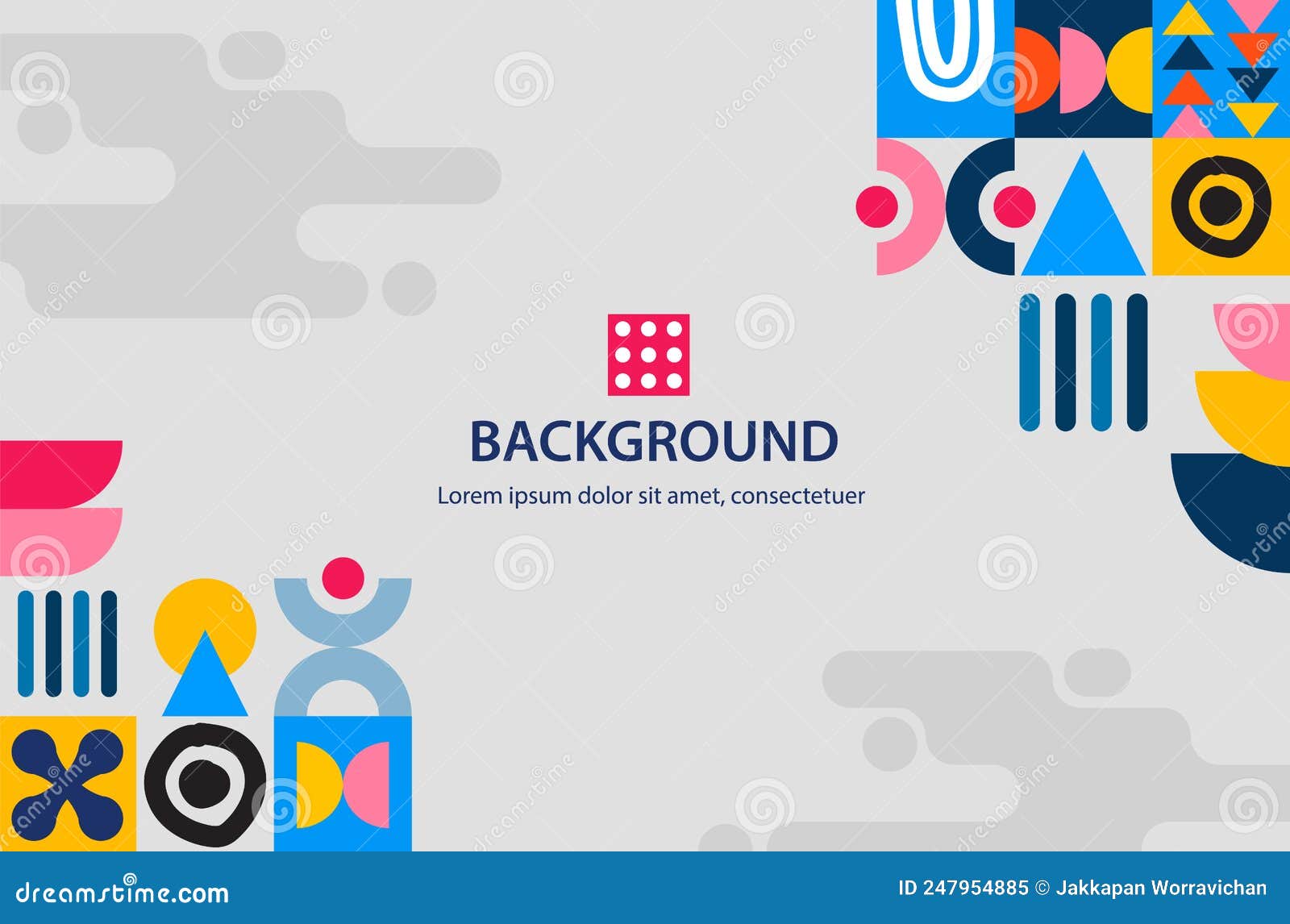 Background Images of Geometric Shapes and Bright Illustrations Three ...