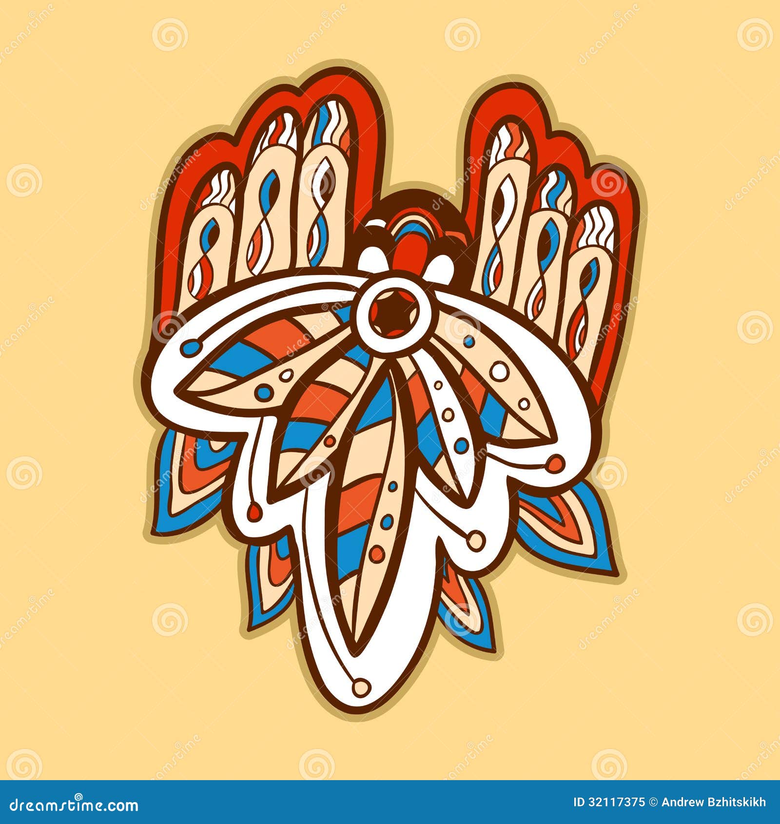 Background with Incas Ornament Stock Illustration - Illustration of ...