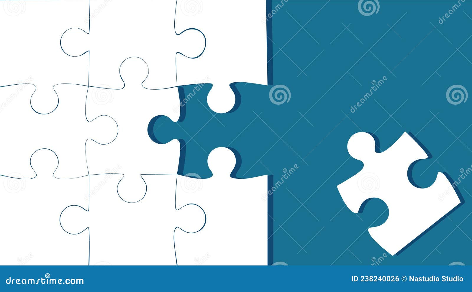 Incomplete Jigsaw Puzzle Piece With Black Background, Business Concept ...