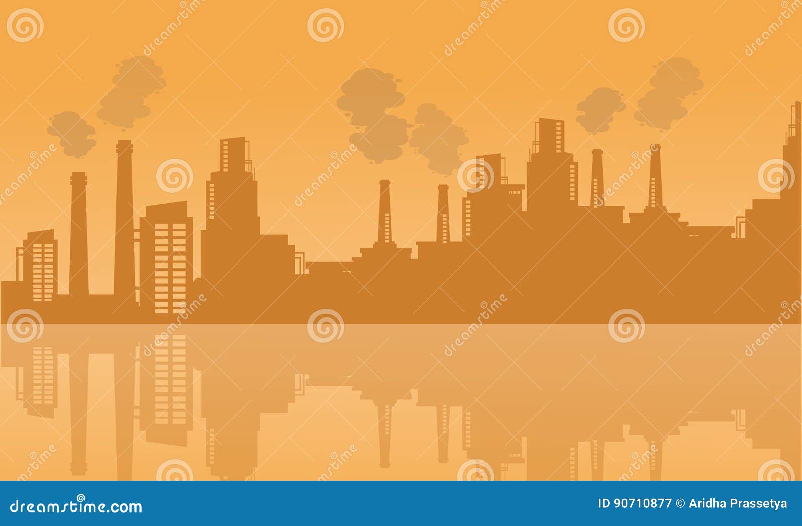 Background Industry with Reflection Stock Vector - Illustration of ...