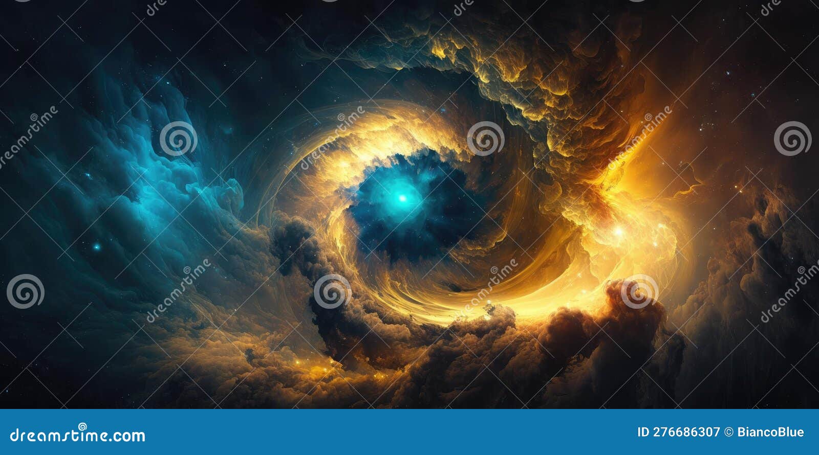 Background of an Infinite Space with Stars, Galaxies, Nebular Stock ...