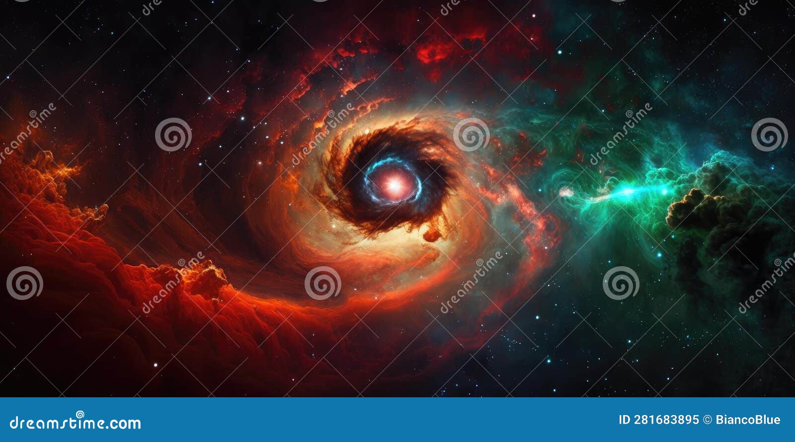 Background of an Infinite Space with Stars, Galaxies, Nebular Stock ...