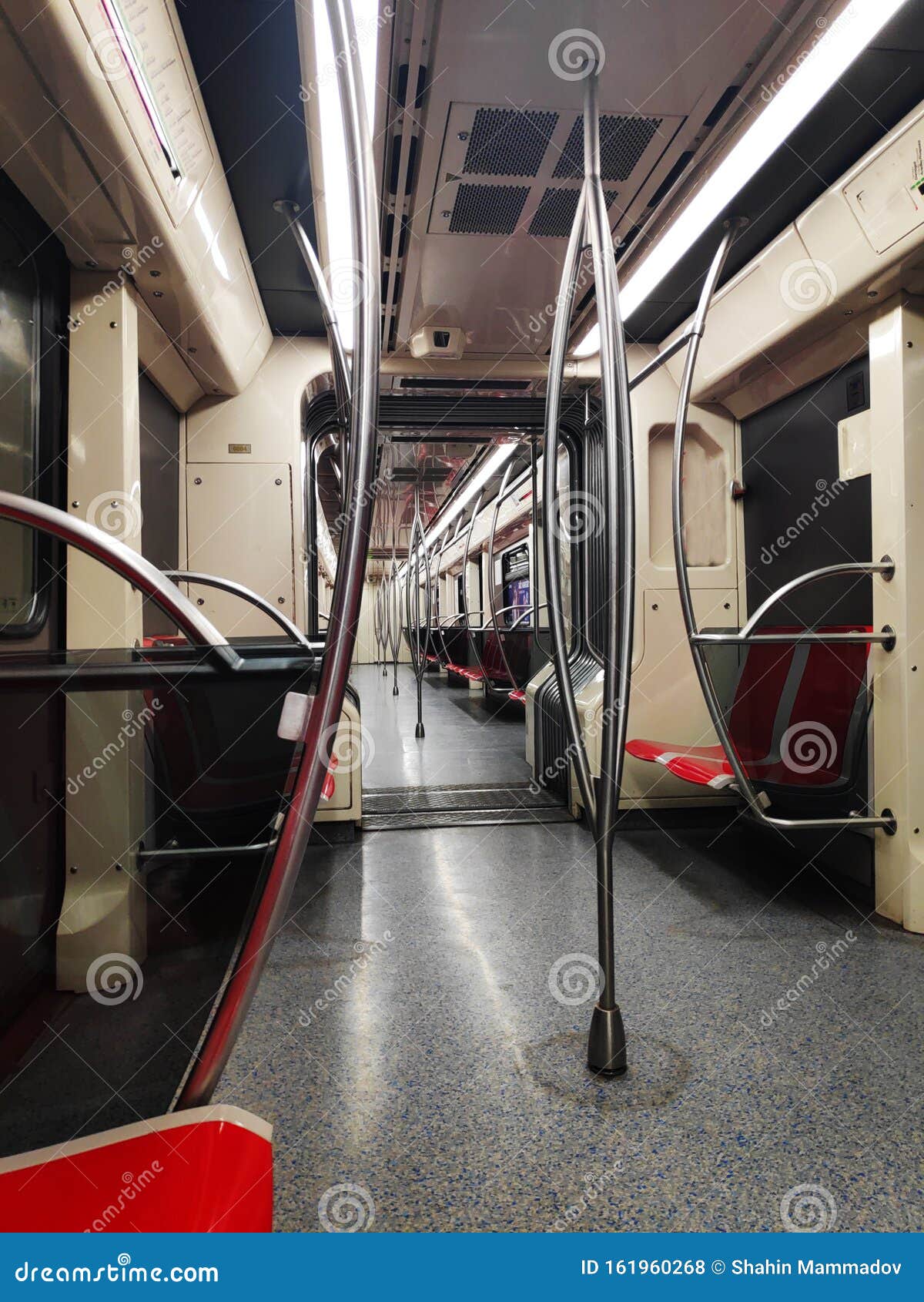 Background Inside of the Rushing Subway Train,empty Interior of the ...