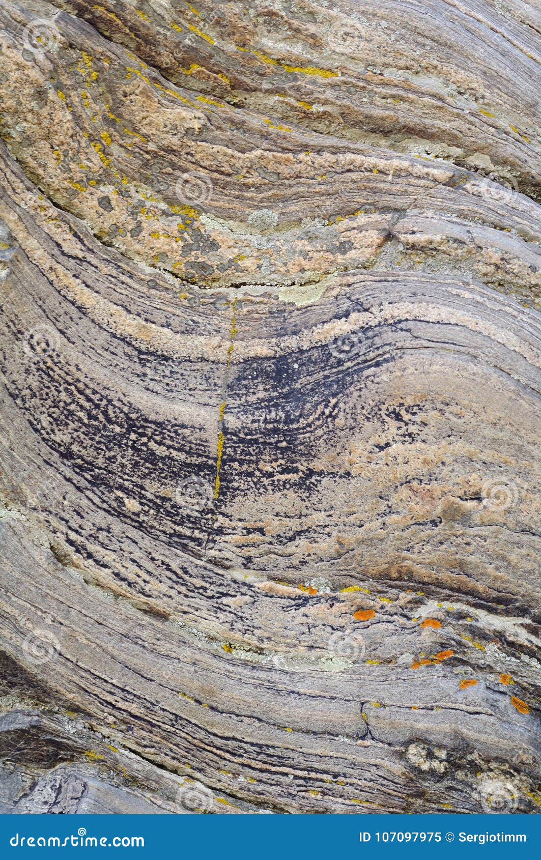 Background of an Interesting Layered Stone. Stock Image - Image of grey ...