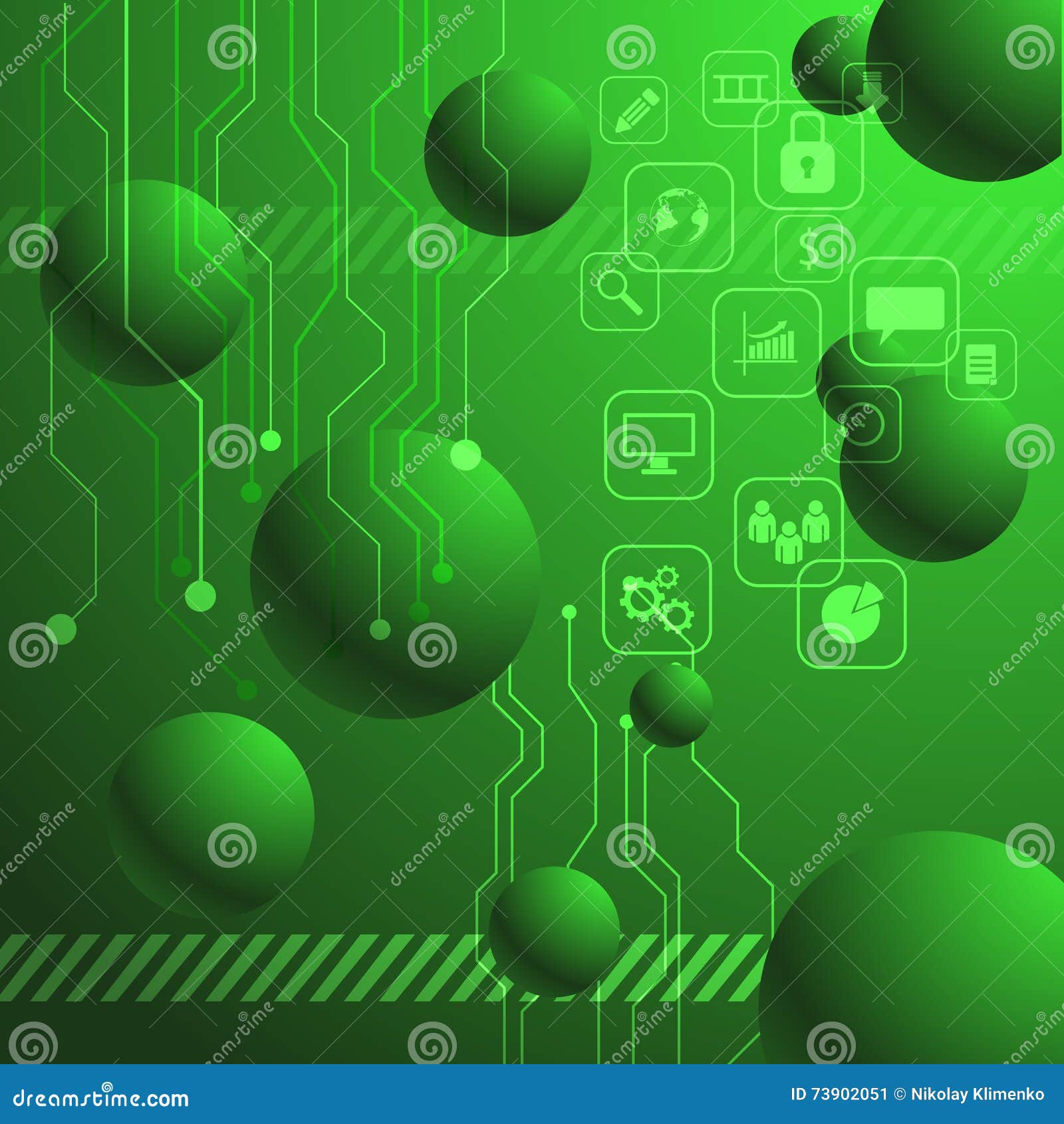 Background Interface of the Buttons Stock Illustration - Illustration ...