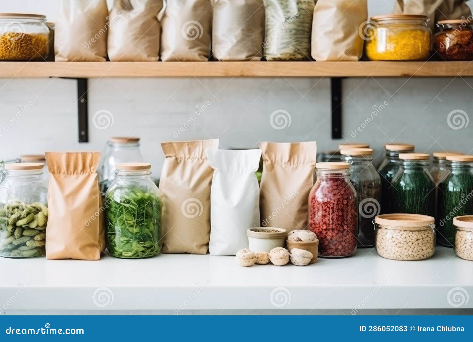 Background of Interior in Zero Waste Shop. Products in Plastic Free ...