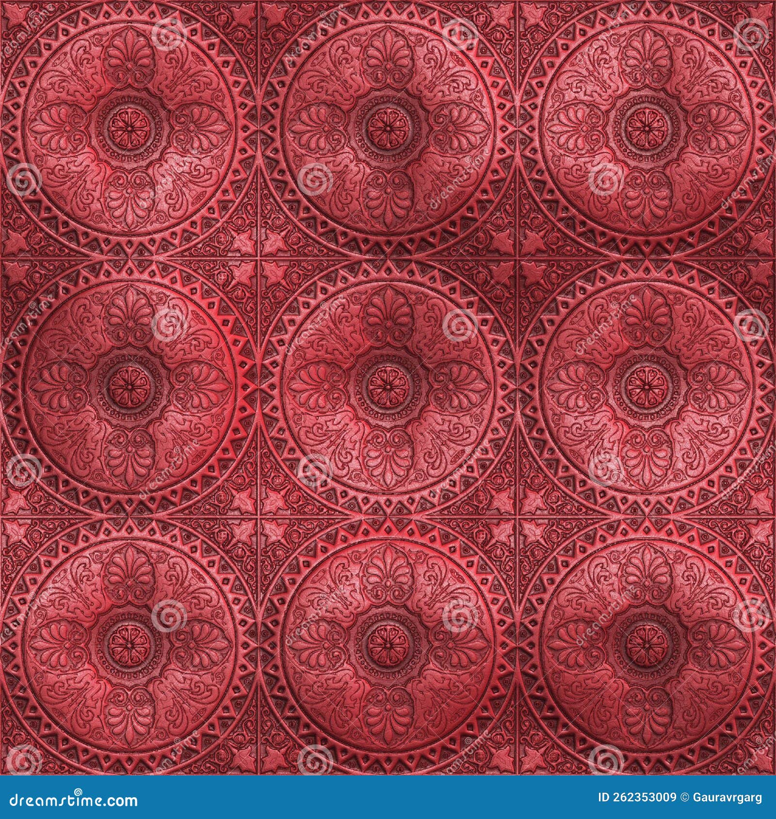 Background with Intricate Design and Circle Pattern Leather Embossed ...