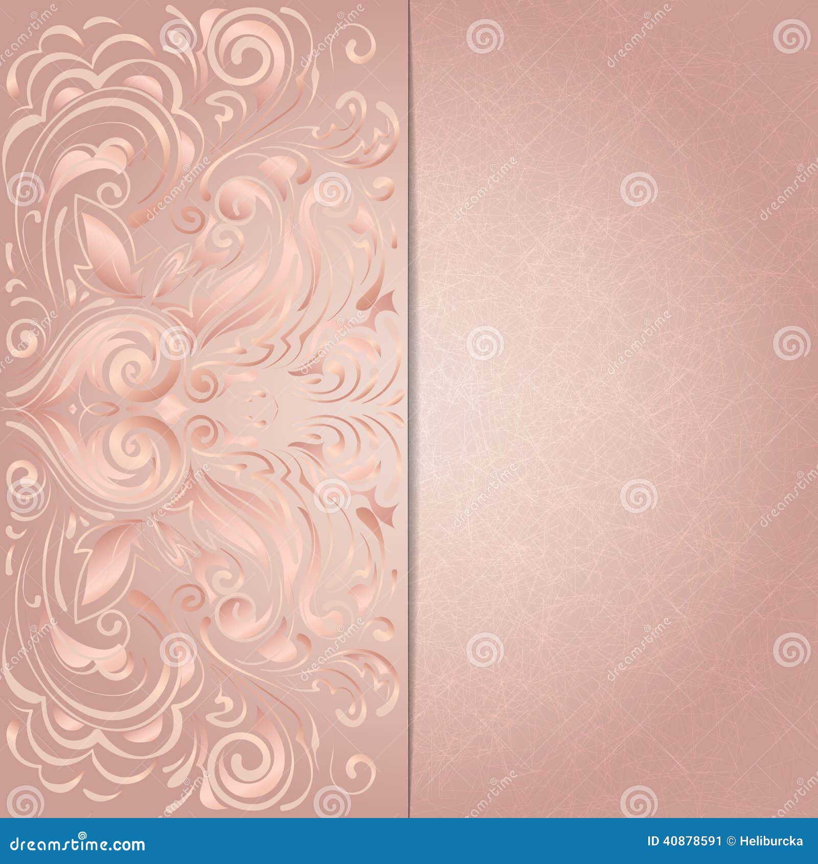 Background for Invitation with Pink Floral Pattern Stock Vector ...