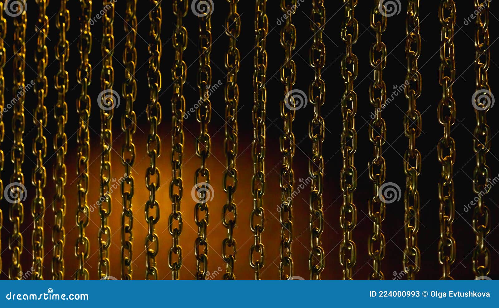 Background of Iron Chains, a Wall of Solid, Robust, Hard, Strong ...