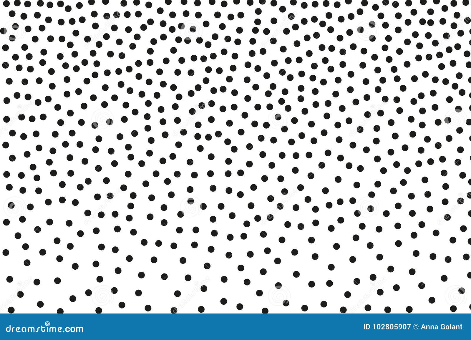 Background with Irregular, Chaotic Dots, Points, Circle. Abstract ...