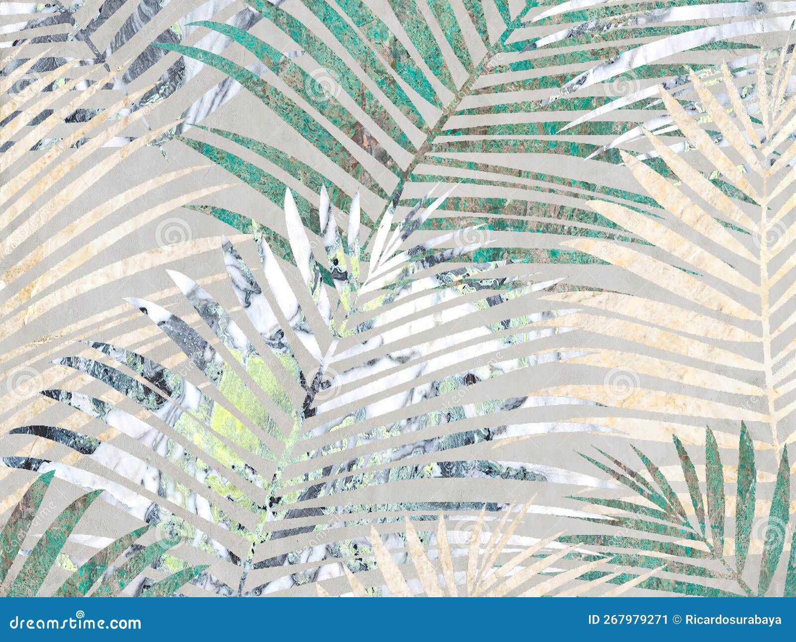 Tropical Leaves Shapes and Natural Textures for Digital Use Stock ...