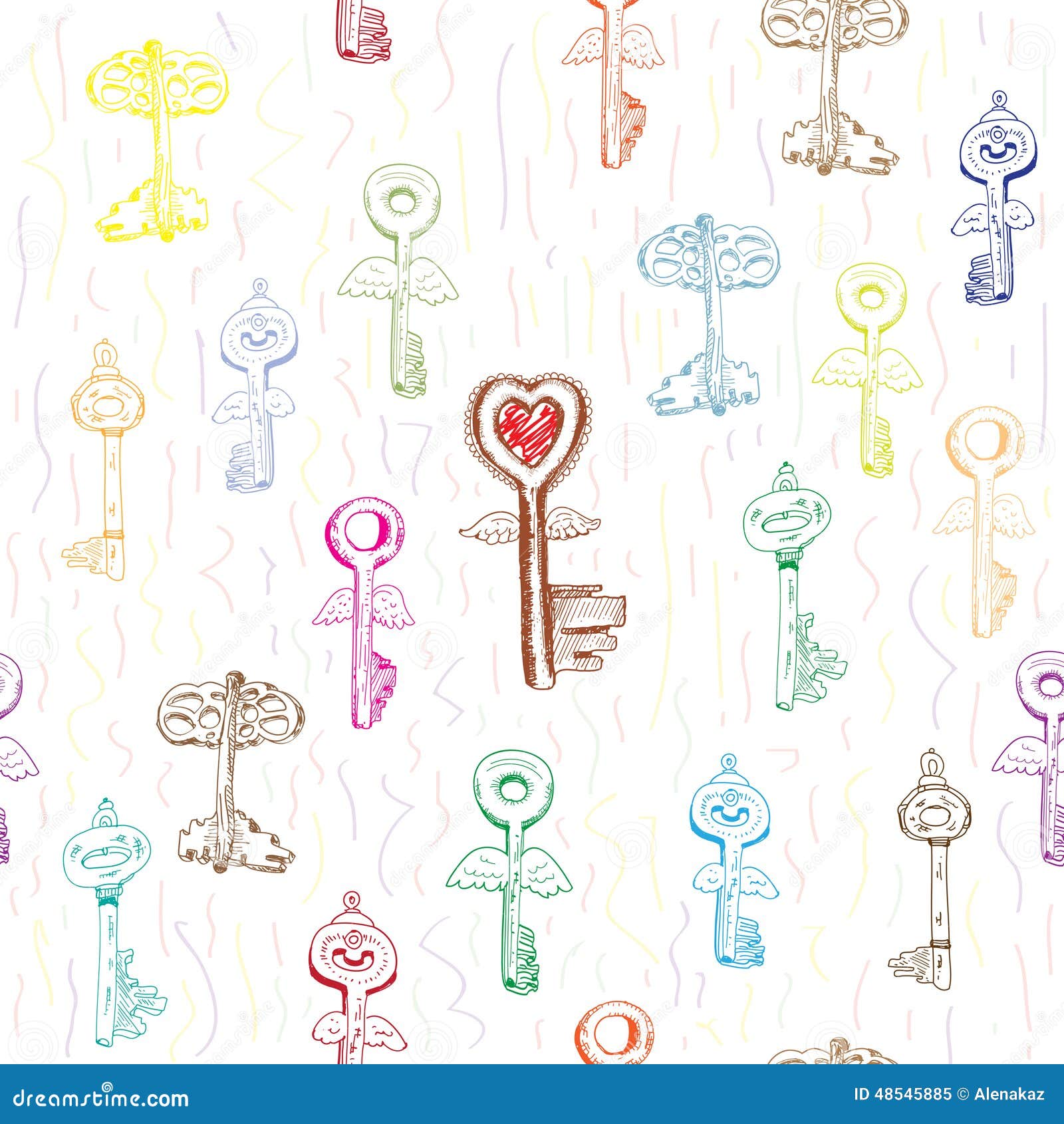 Background with Keys stock vector. Illustration of access - 48545885