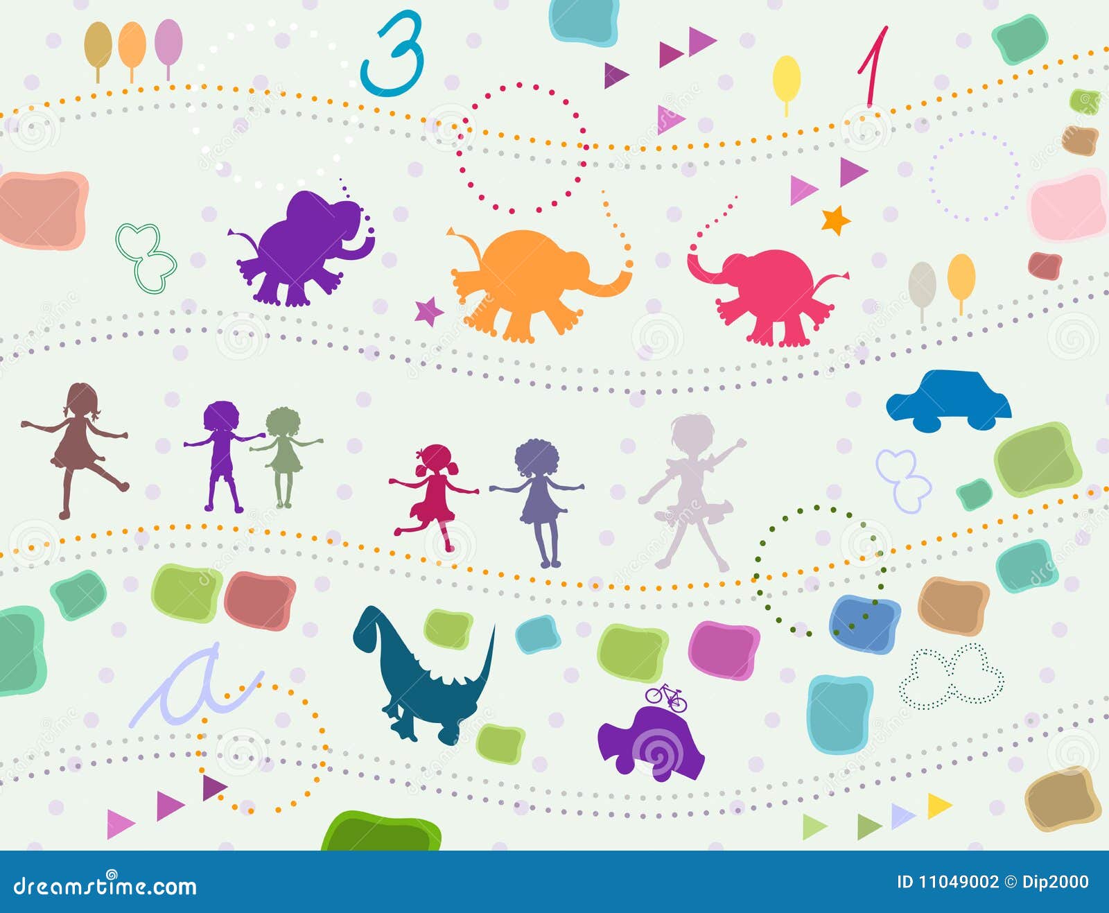 Background for kids stock vector. Illustration of design - 11049002