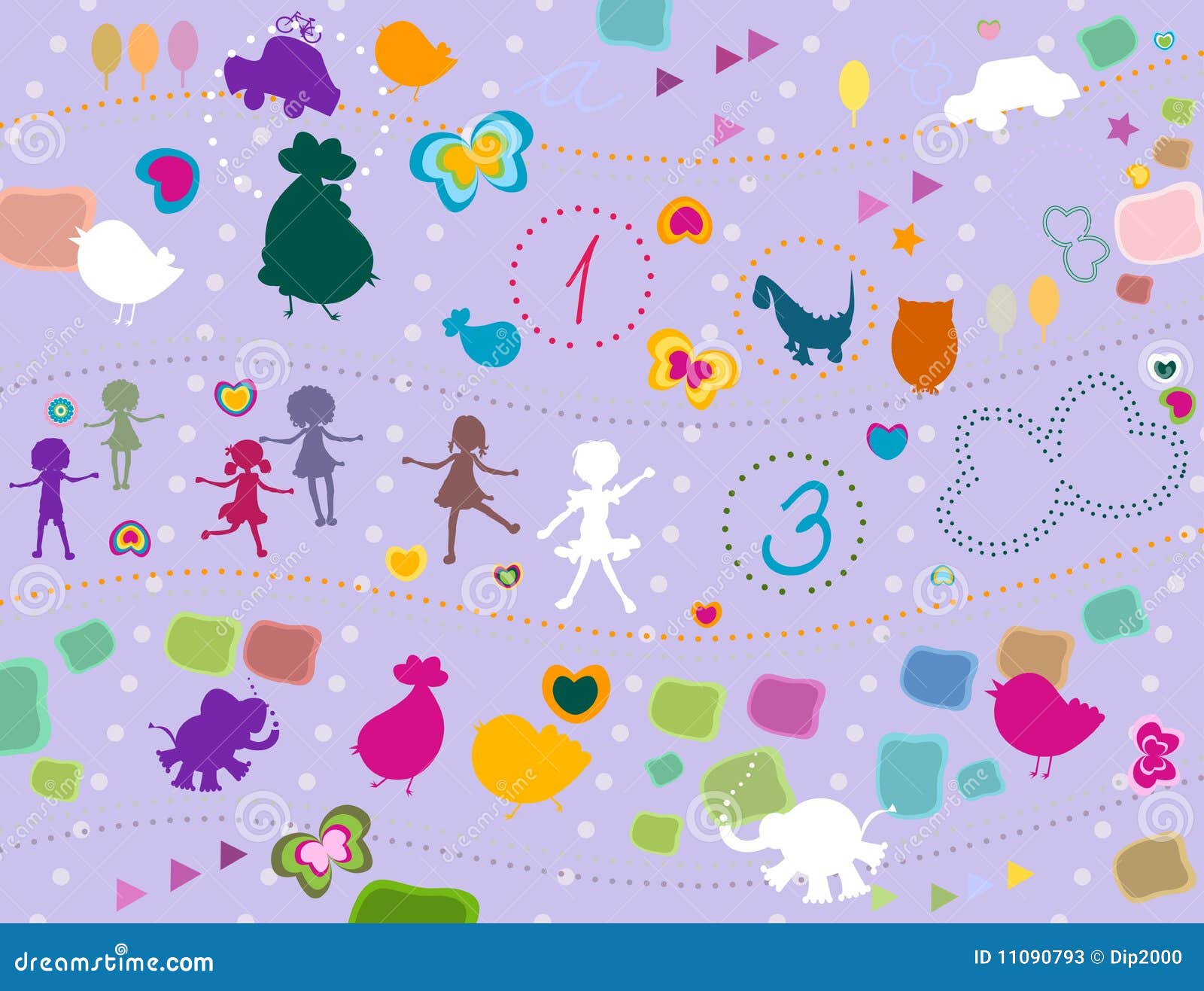 Background for kids stock vector. Illustration of green - 11090793