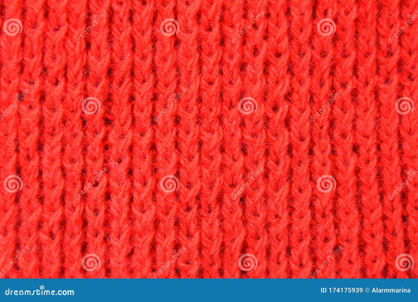 Background of Knitted Woolen Fabric of Red Color. the Binding Texture ...