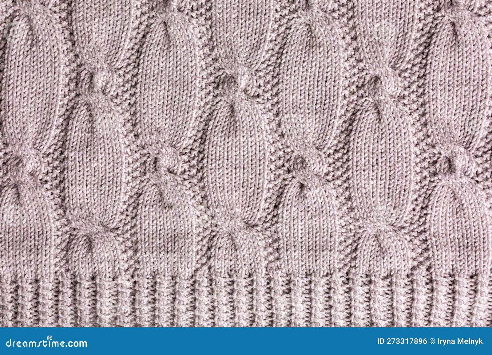 Background with Knitting Pattern for Sweater with Cables. Stock Photo ...