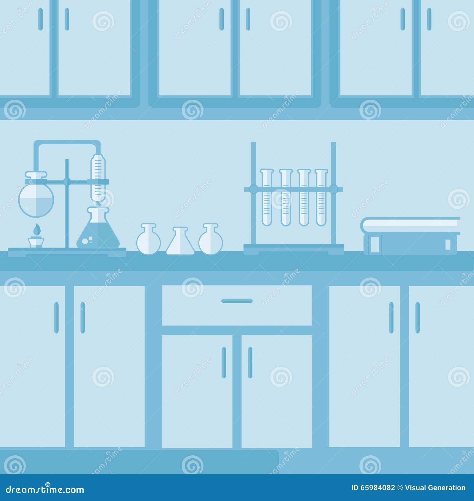 Background of Laboratory Interior. Stock Vector - Illustration of ...