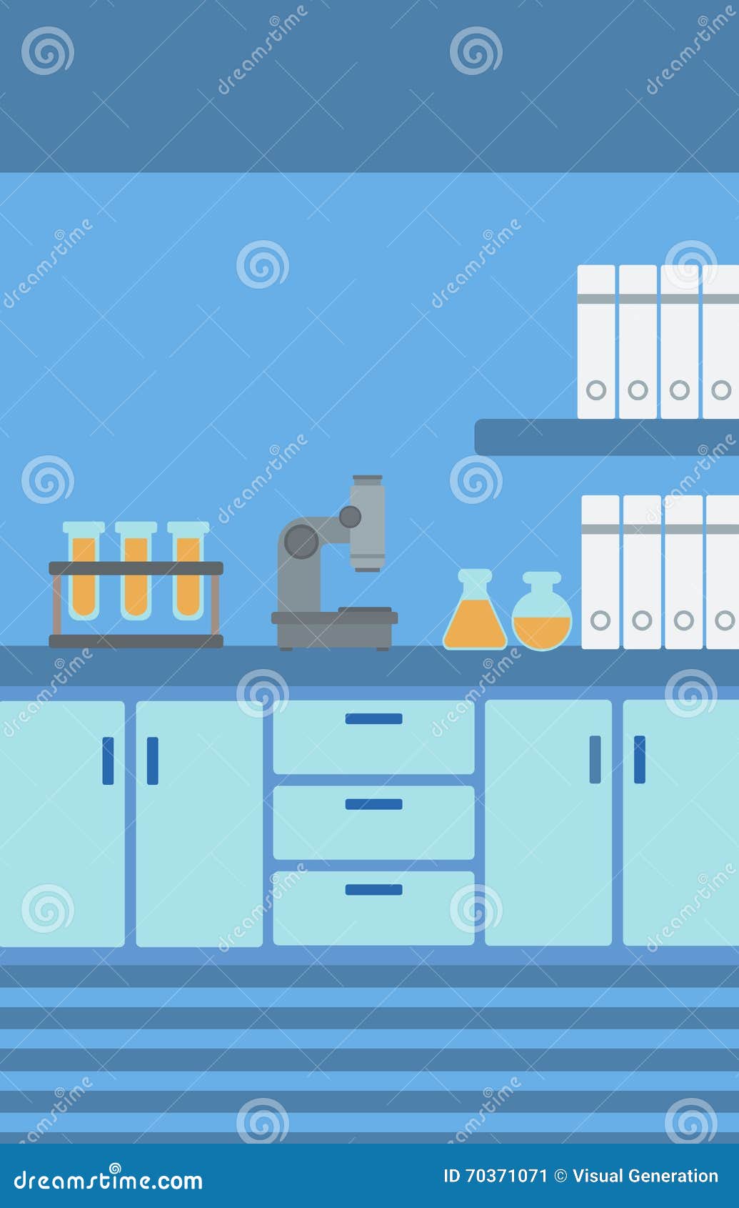 Background of Laboratory Interior. Stock Vector - Illustration of flat ...