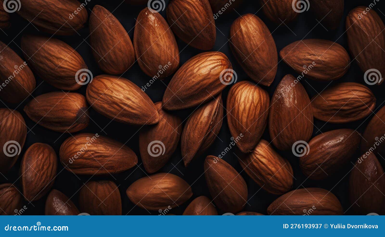 Background of Large Group of Raw Peeled Almonds. Generative AI Stock ...