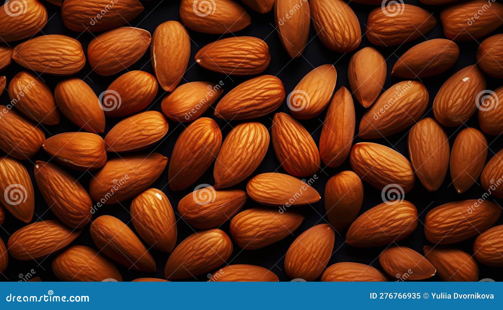 Background of Large Group of Raw Peeled Almonds. Generative AI Stock ...