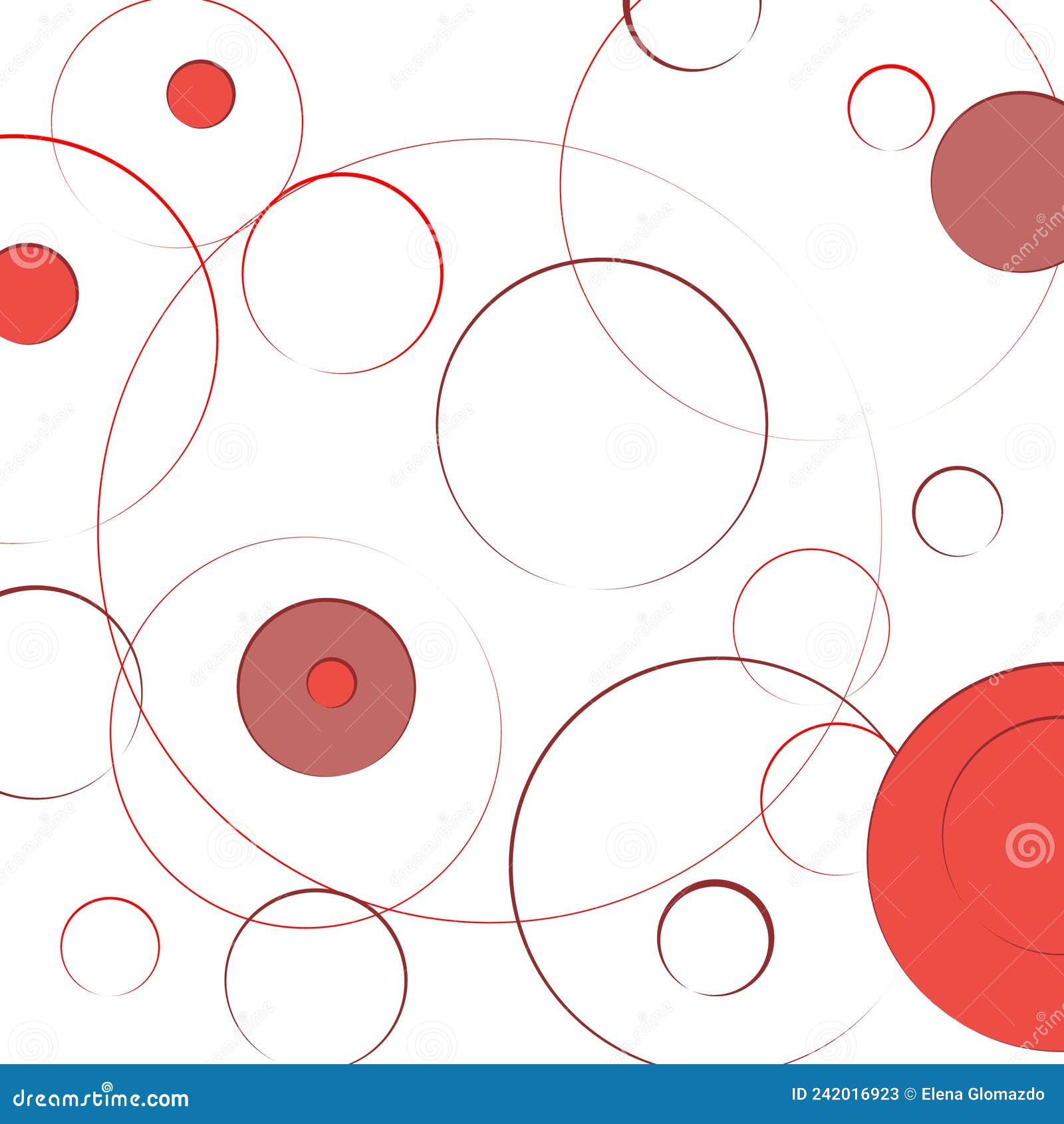 Background of Large and Small Circles on a White Background ...