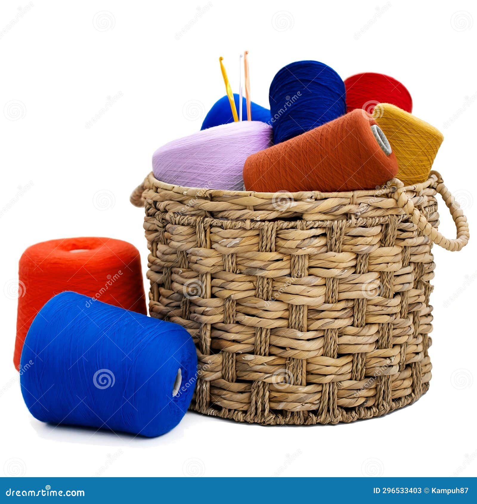 Background, Large Spool of Thread, Knitting Yarn, Multi-colored Threads ...