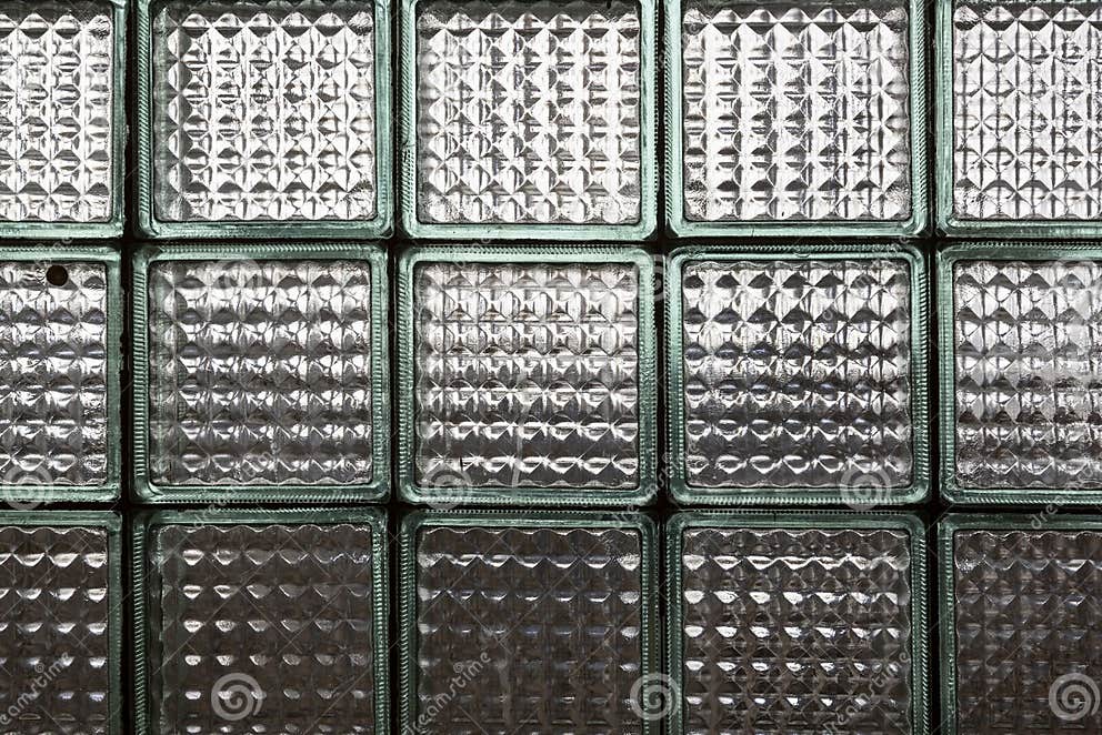 Background of Large Square-shaped Glass Blocks Stock Photo - Image of ...