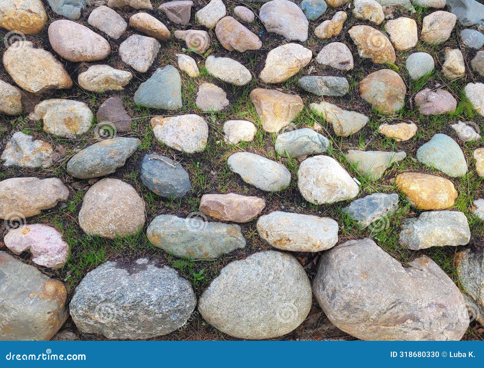 Background of Large Stones of a Cobblestone Street Stock Photo - Image ...