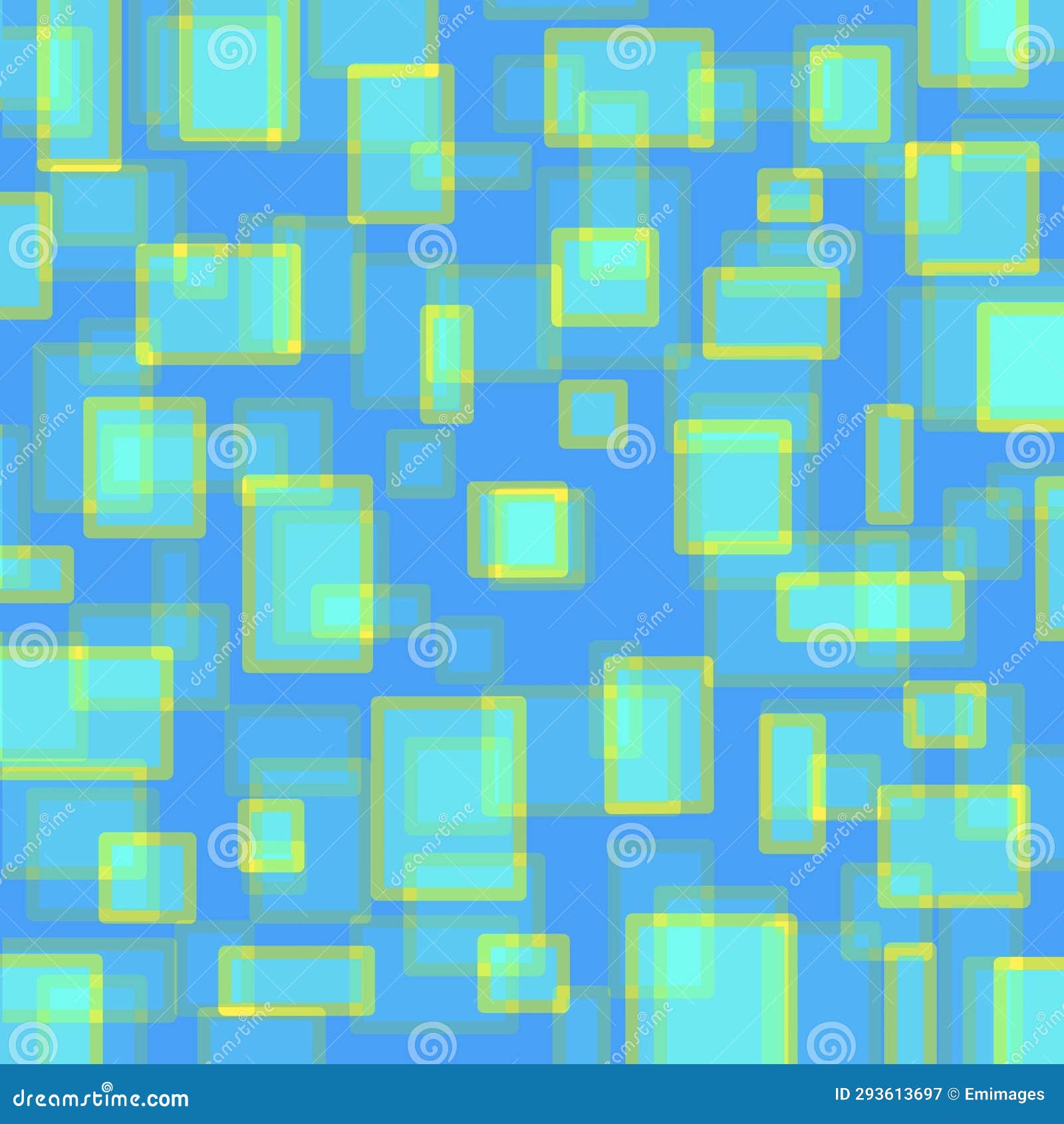 Blue Rectangles with Yellow Outlines Background with Blur Effect Stock ...