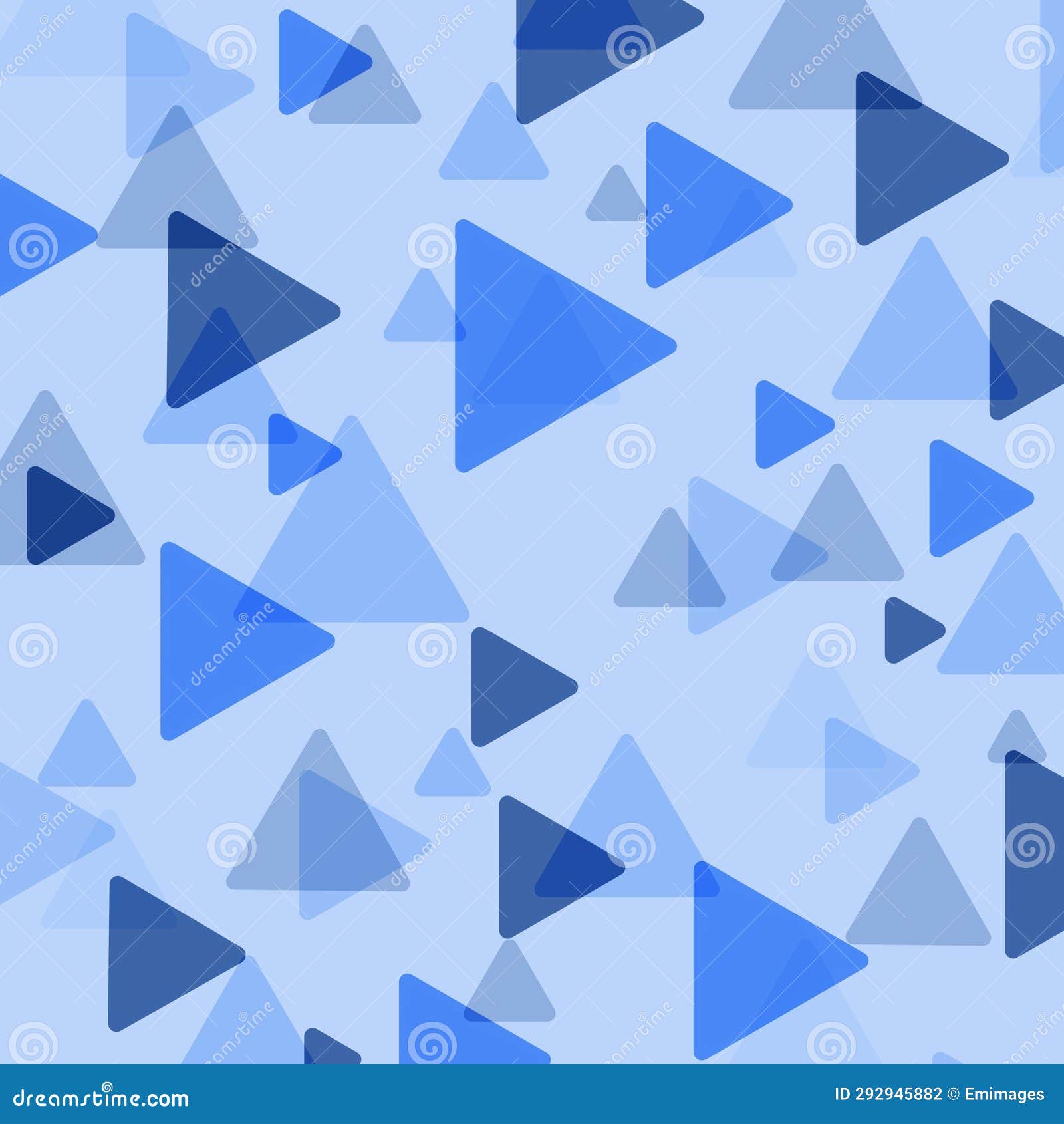 Blue Triangles Background with Blur Effect Stock Illustration ...