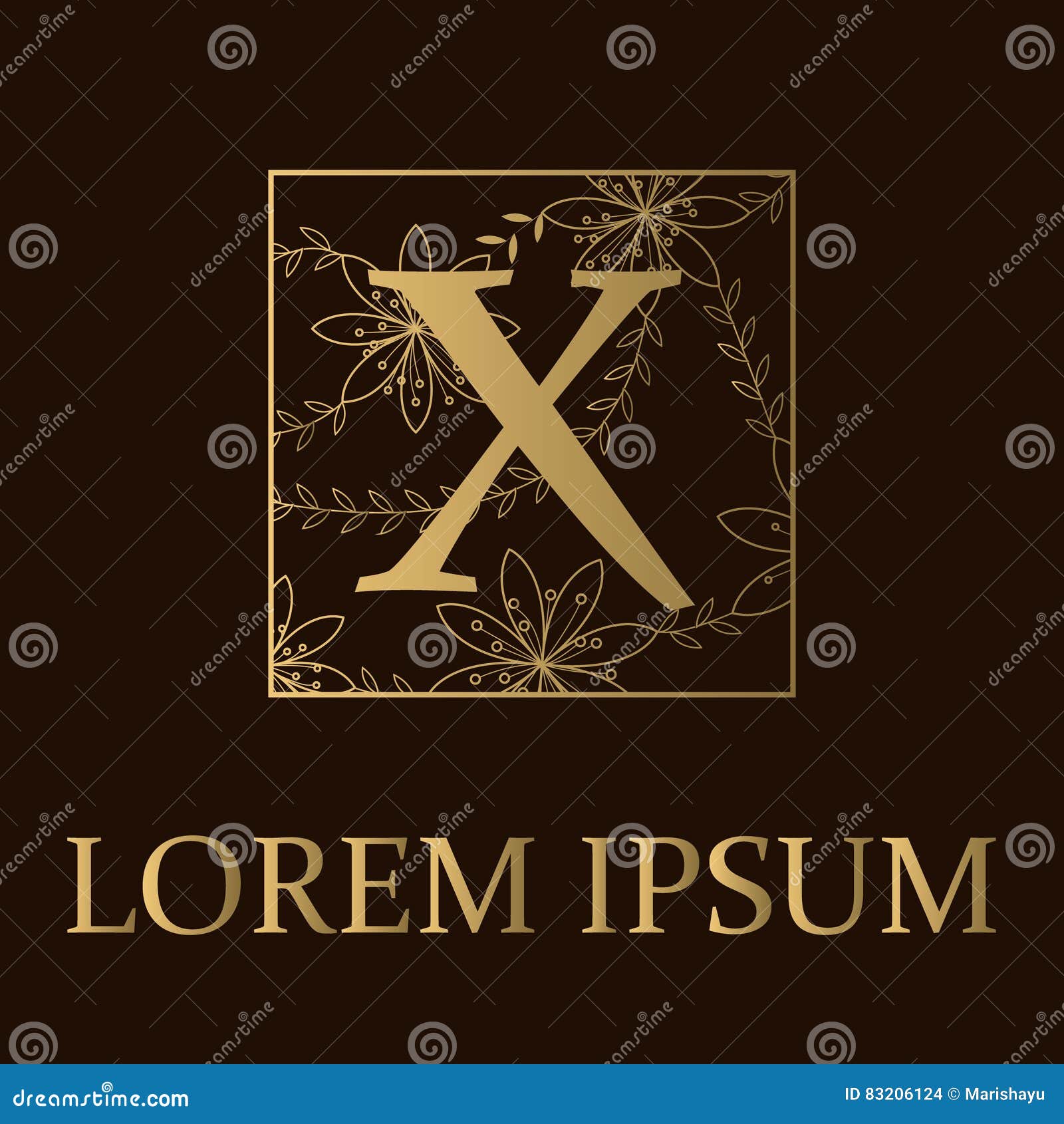 Background with X Letter Golden Stock Vector - Illustration of label ...