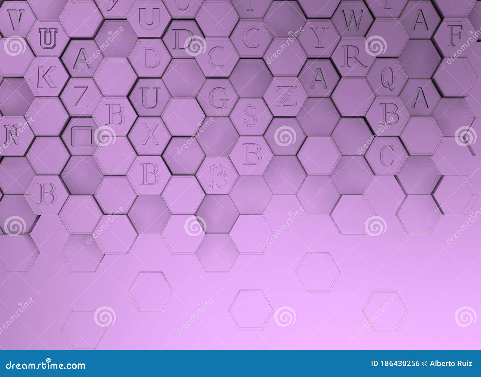 Yellow And Gold Letters Over Bright Background 3d Shadows Of Hexagons ...