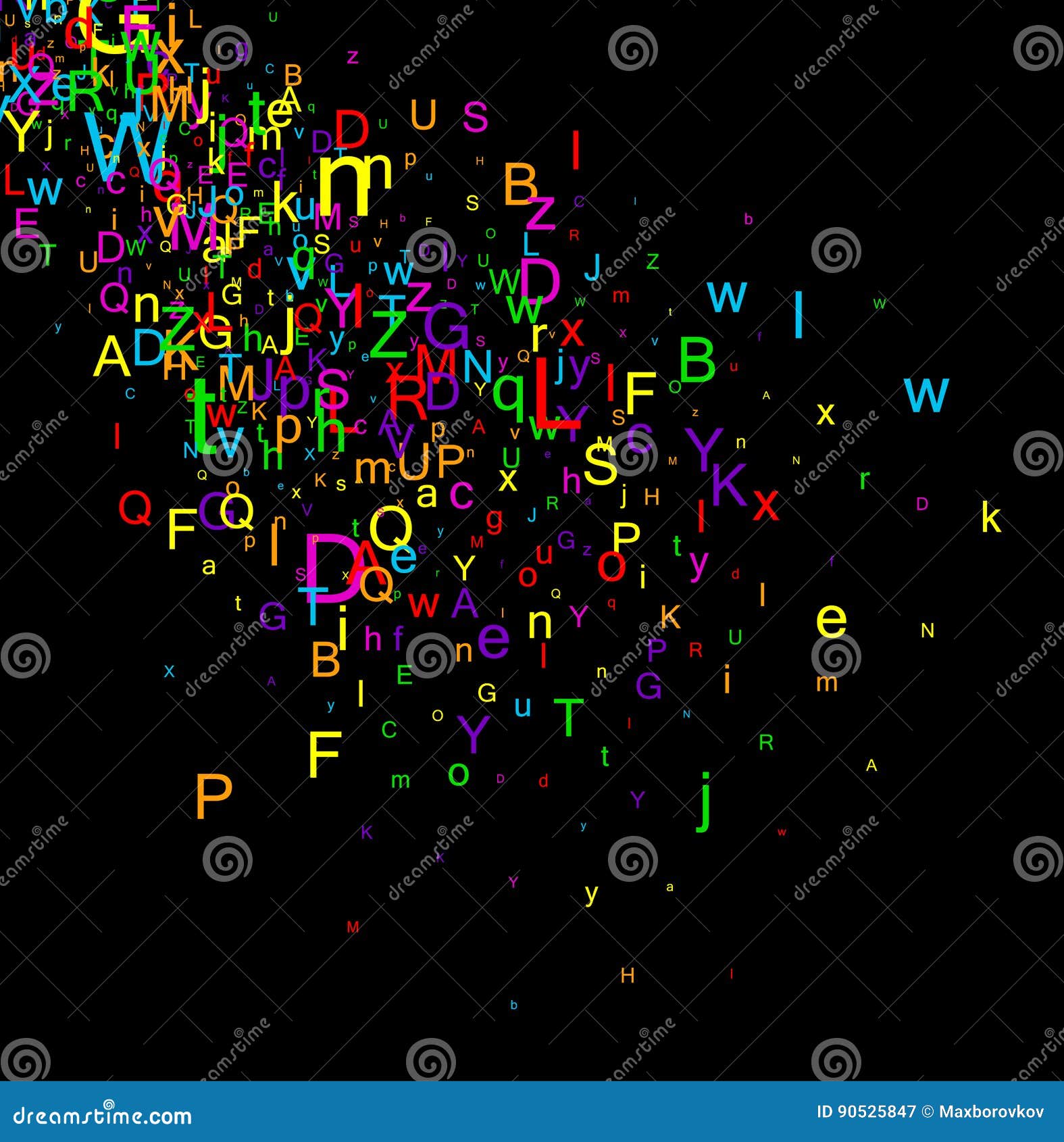 Background with letters. stock vector. Illustration of texture - 90525847