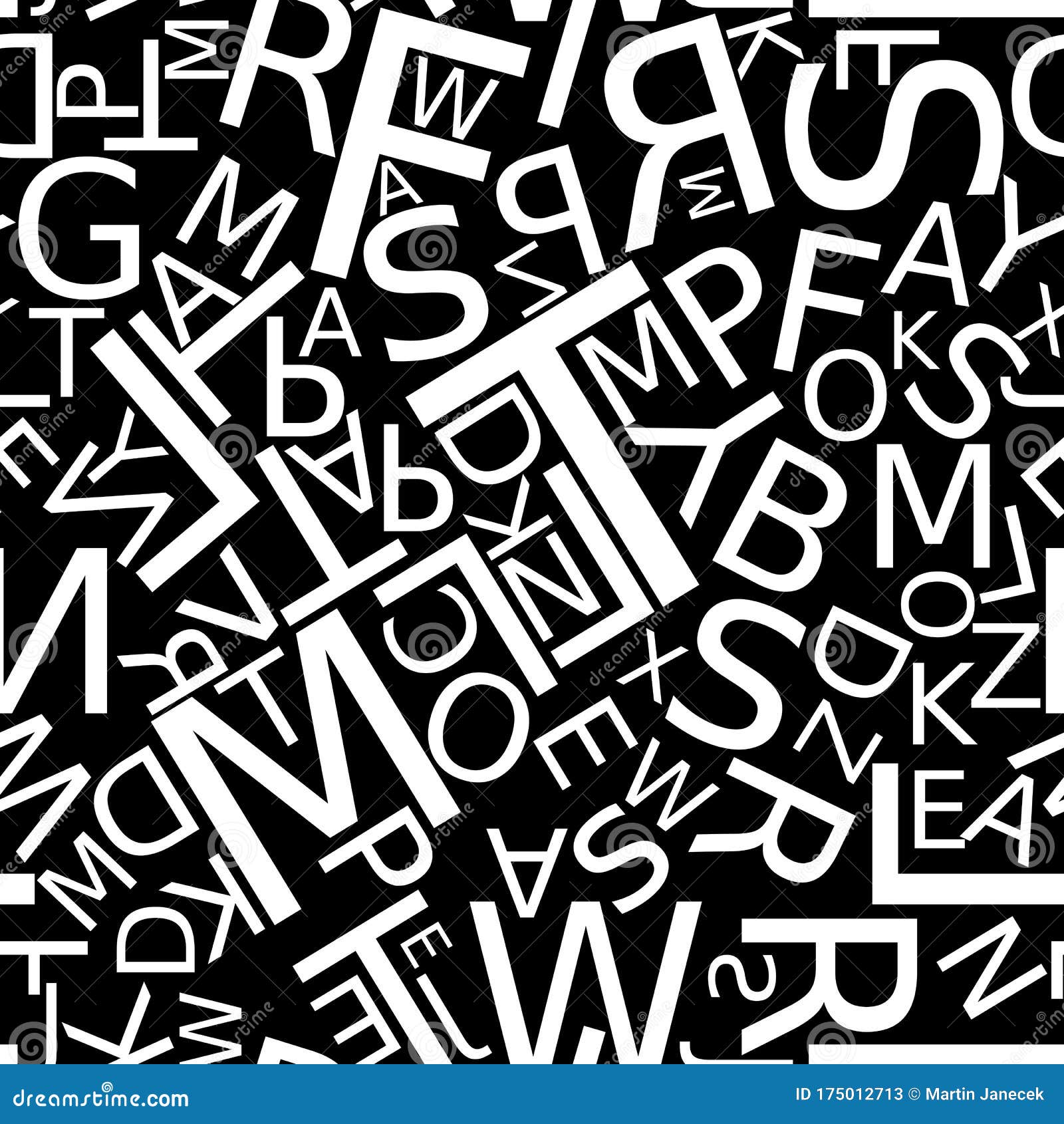 Background with Letters Scattered Chaotic Stock Illustration ...