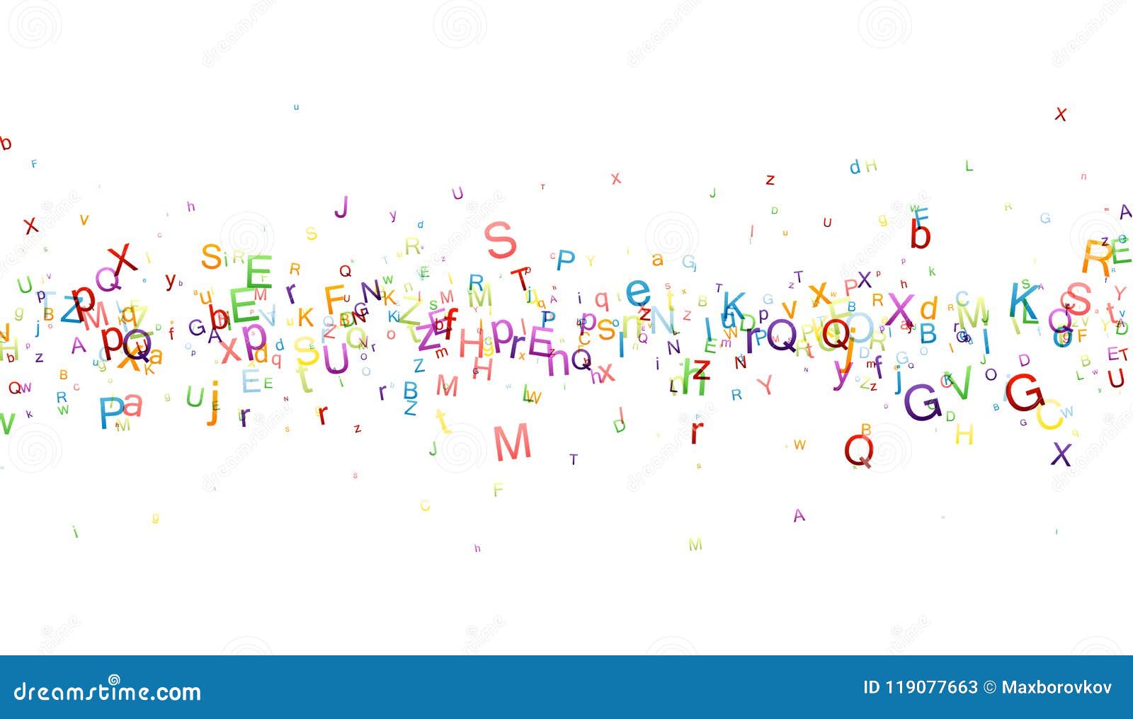 Background with letters. stock vector. Illustration of header - 119077663