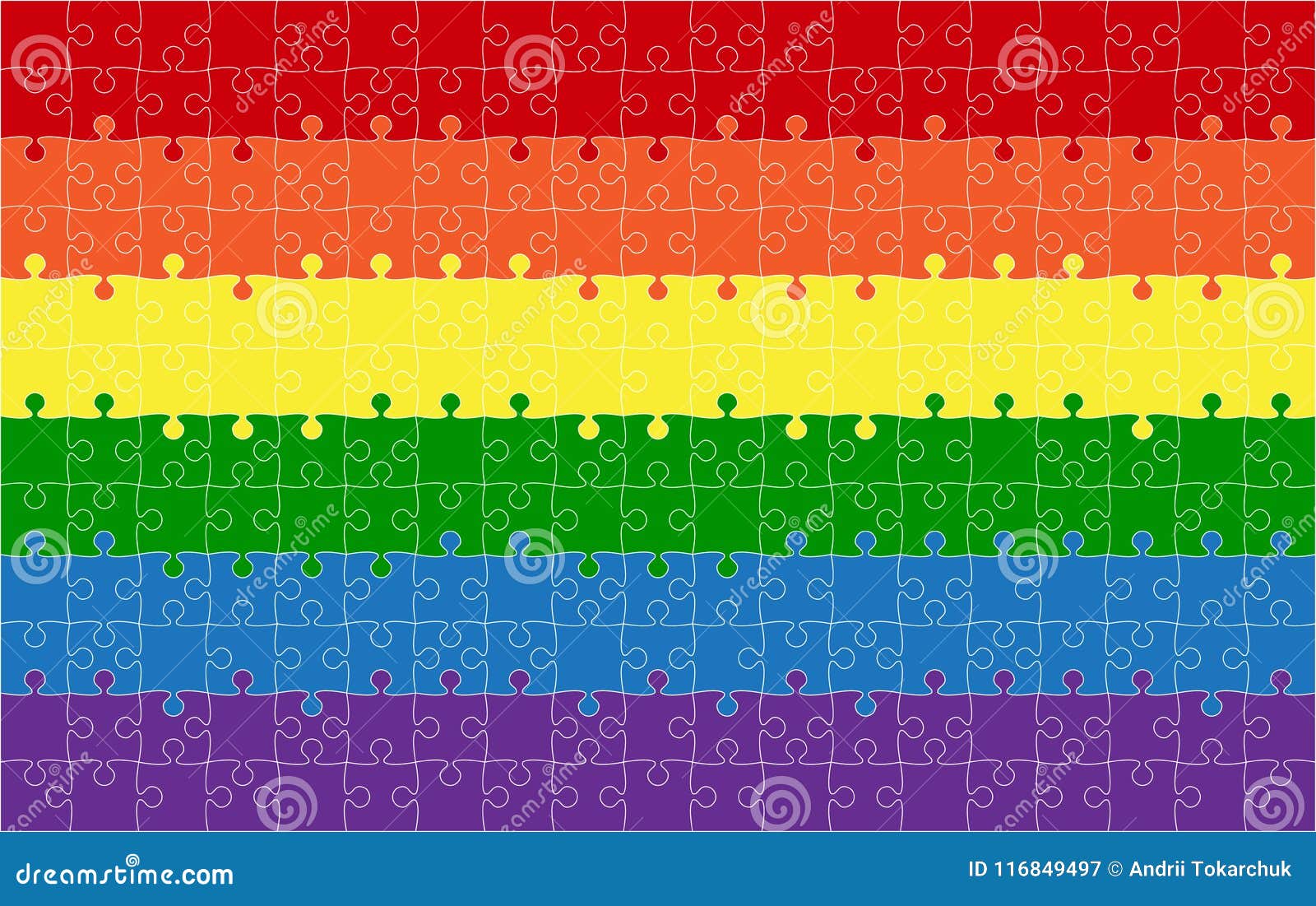 Background Lgbt Flag Lgbt Puzzle Symbol Stock Vector Illustration Of