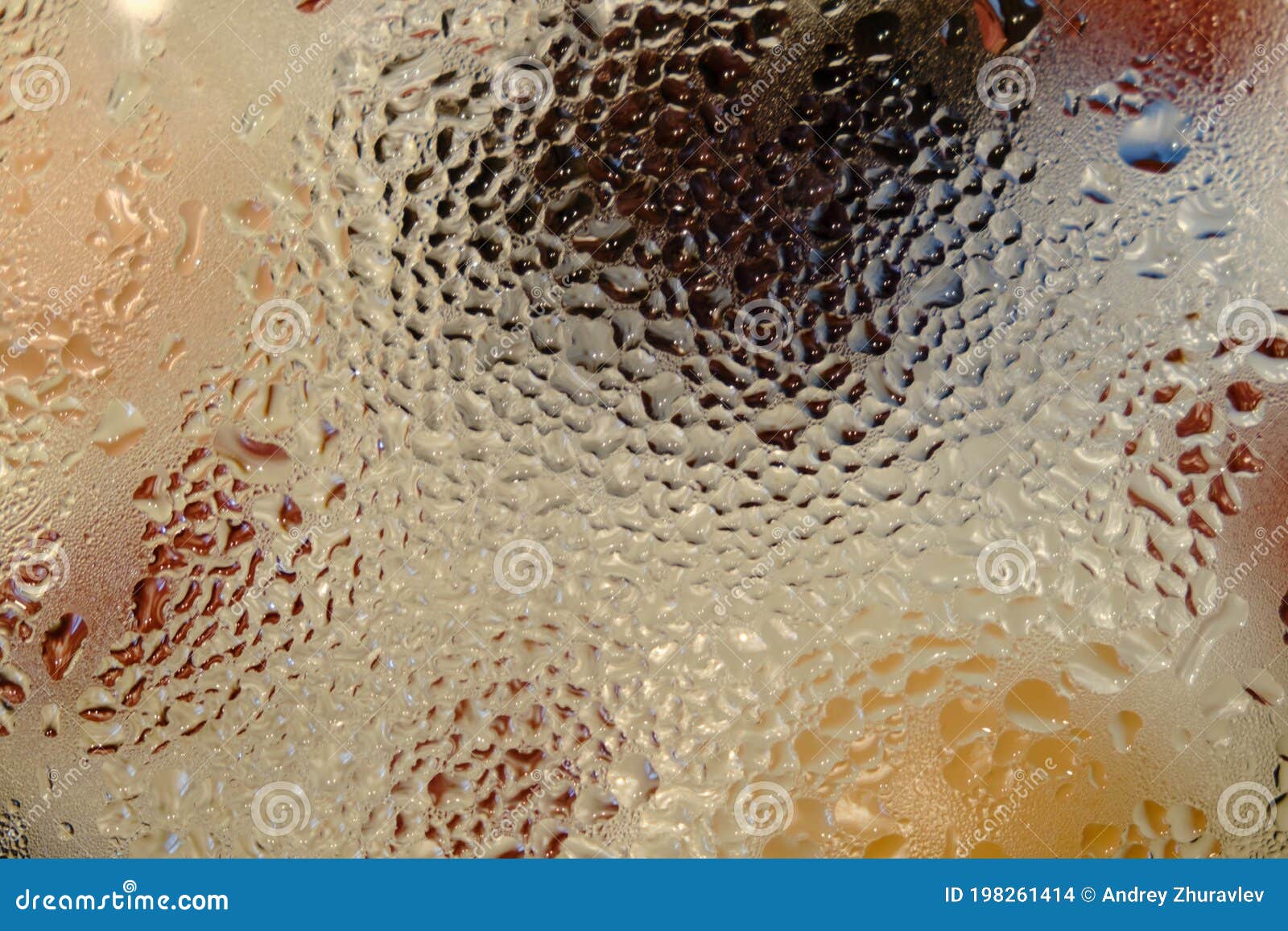 Background of the Lid from the Pan with Drops in the Form of Condensate ...