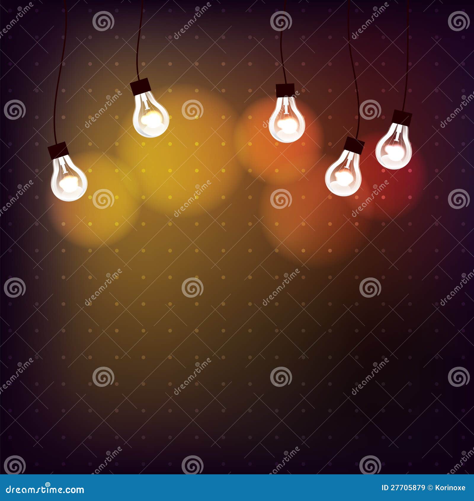 Background with Light Bulbs Stock Vector - Illustration of background ...